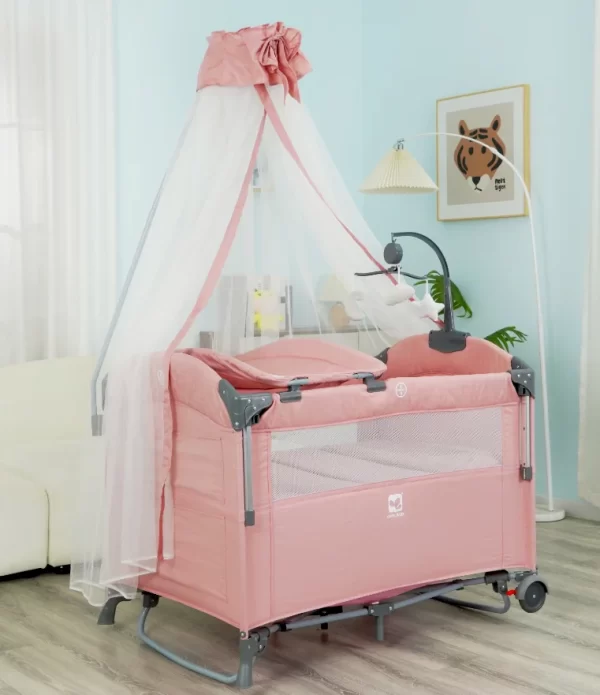Multi-Functional Baby Playpen Baby Crib Bassinet, Dual-Layer Design ...