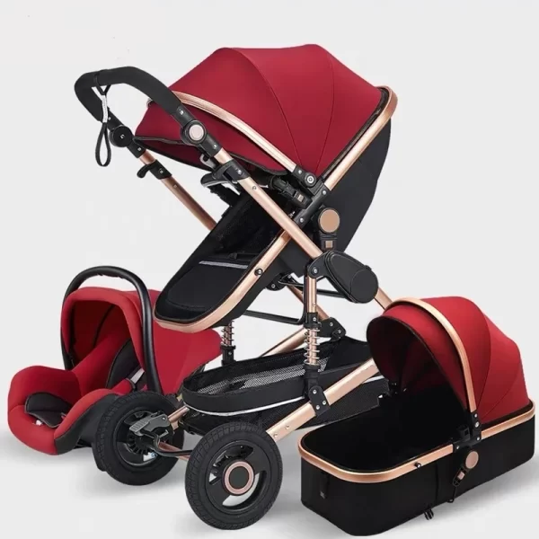 3 in 1 Baby Stroller Lightweight Premium Aluminum Frame Luxury Baby ...