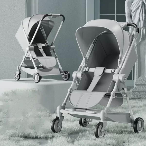 Baby Stroller, Infant Stroller with Canopy, Foldable Adjustable ...